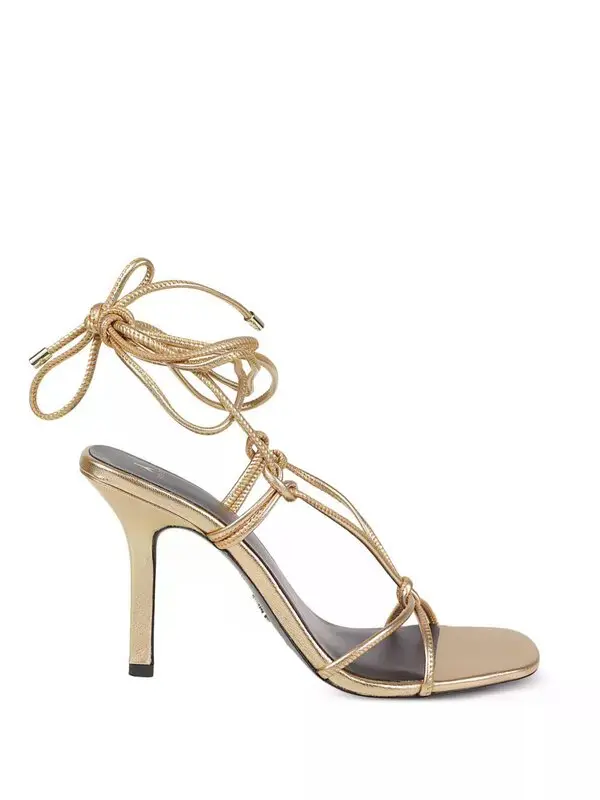 Patrizia Pepe Strappy Stiletto Heels - Gold