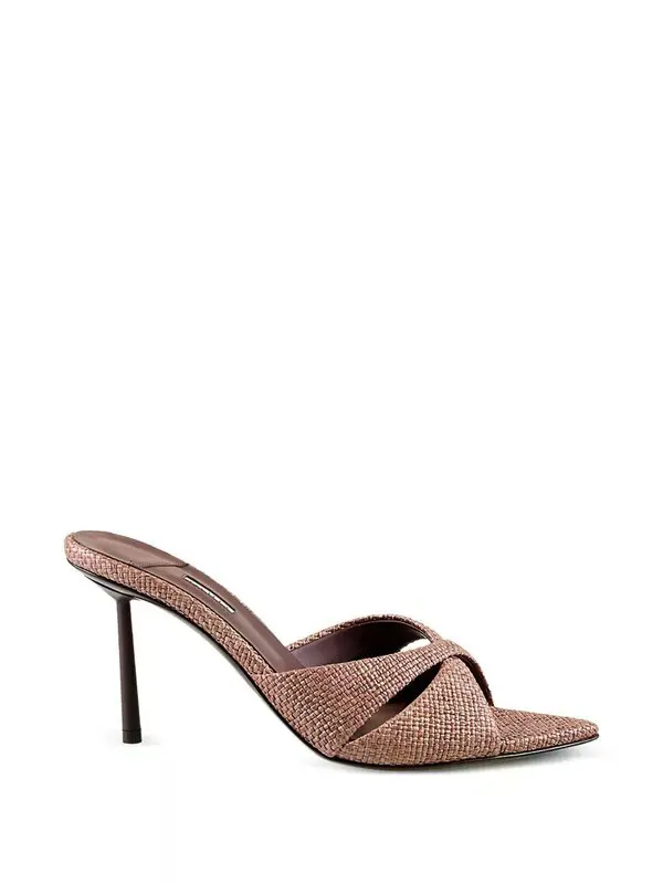 LE SILLA Shirley Woven Crossover-strap Heeled Sandals - Brown