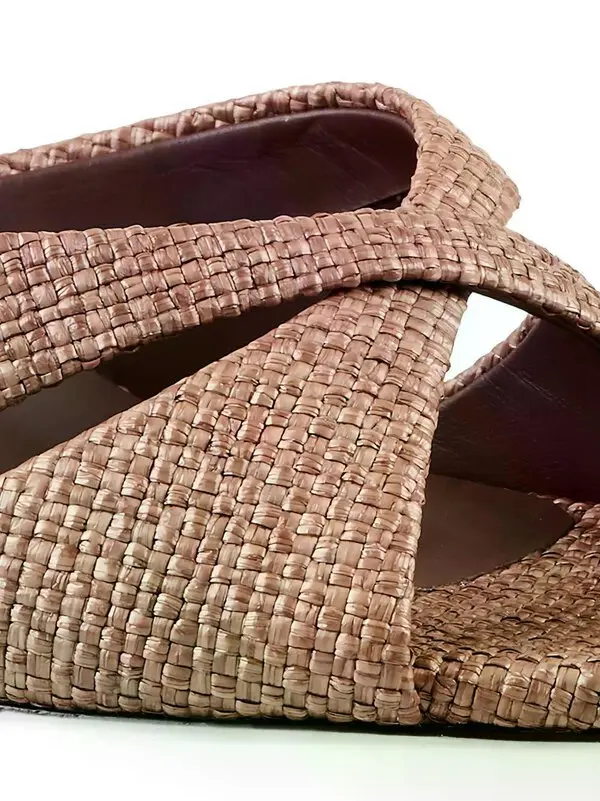 LE SILLA Shirley Woven Crossover-strap Heeled Sandals