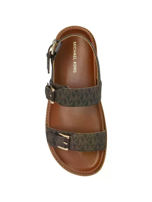 Michael Kors Monogram Print Buckle Fastening Sandals