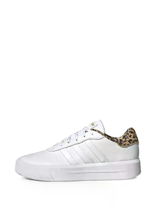 Adidas Court Platform Leopard Print Sneakers - White