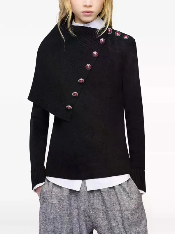 Rabanne Asymmetrical Sailor-collar Sweater