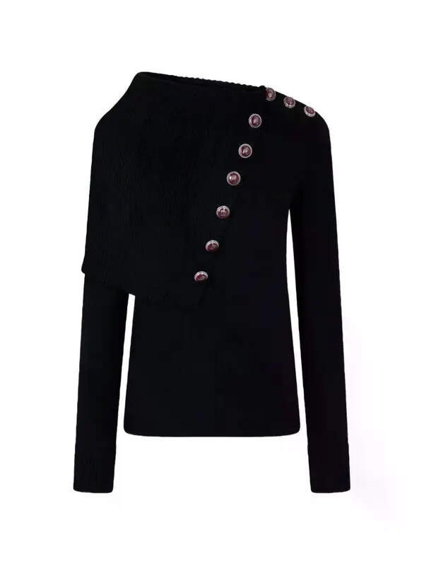 Rabanne Asymmetrical Sailor-collar Sweater