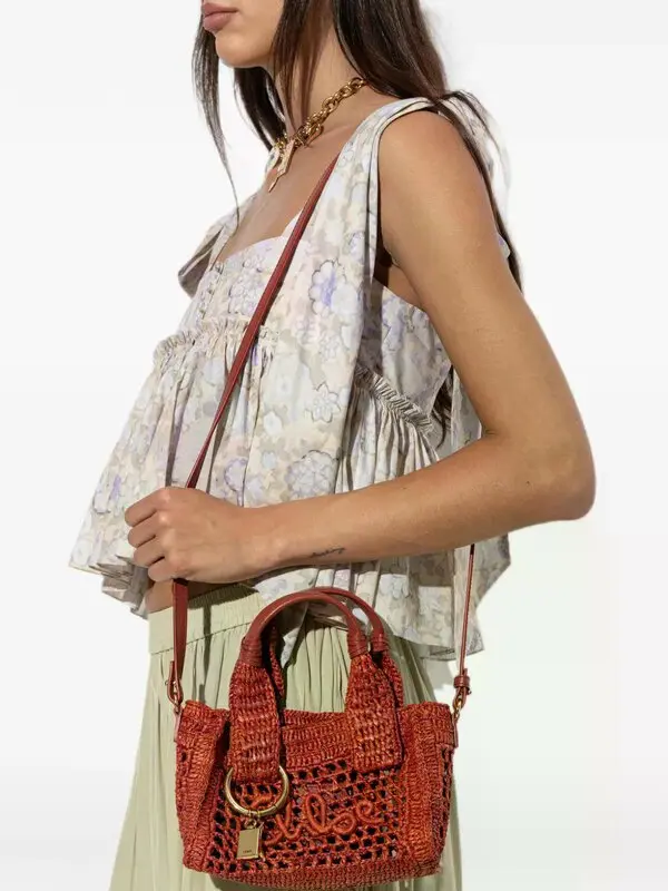 Chloé Medium Woven Tote Bag - Red