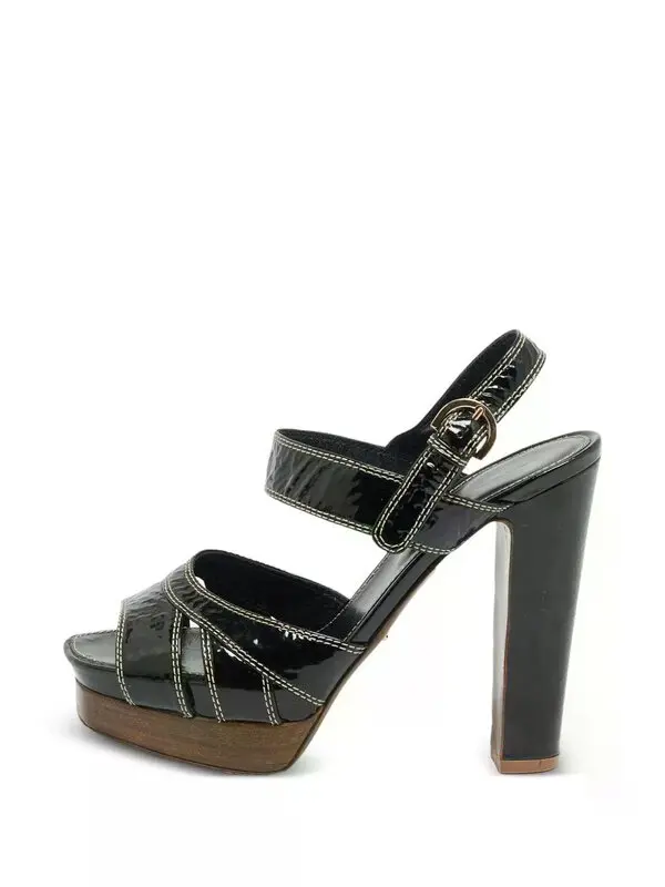 SERGIO ROSSI Platform Ankle-strap Sandals - Black