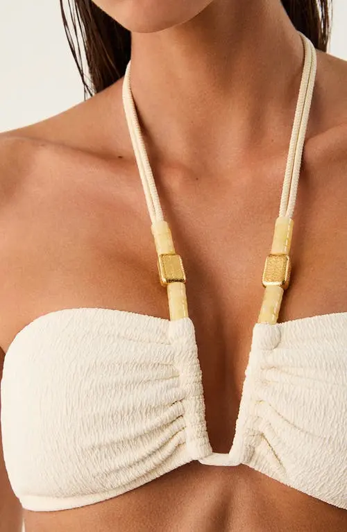 VIX PAULA HERMANNY Harper Carol Halter Bikini Top - White