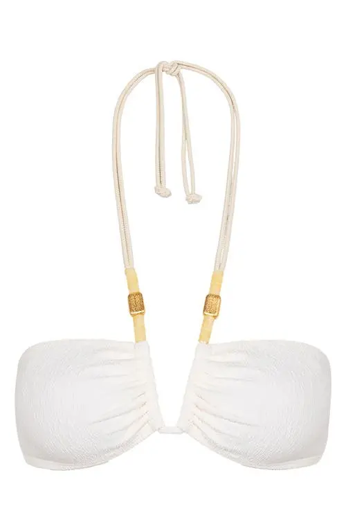 VIX PAULA HERMANNY Harper Carol Halter Bikini Top - White