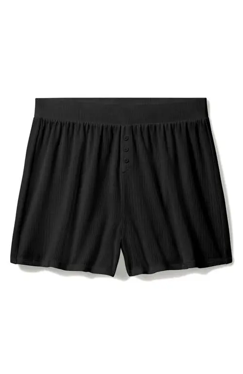 Tommy John Luxe Rib Pajama Shorts - Black