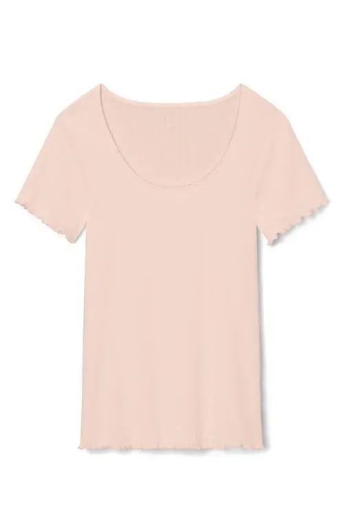 Tommy John Pointelle Rib Lounge T-shirt - Pink