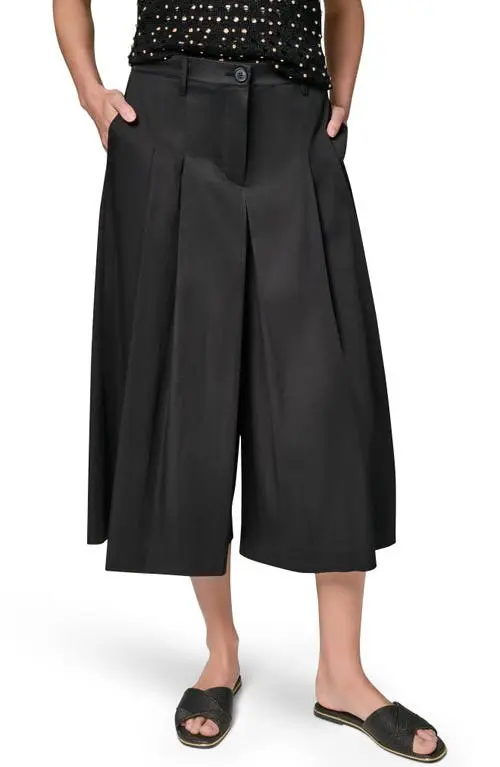 Donna Karan New York Pleated Crop Pants - Black