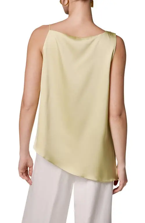 Donna Karan New York Beaded Asymmetric Sleeveless Satin Top