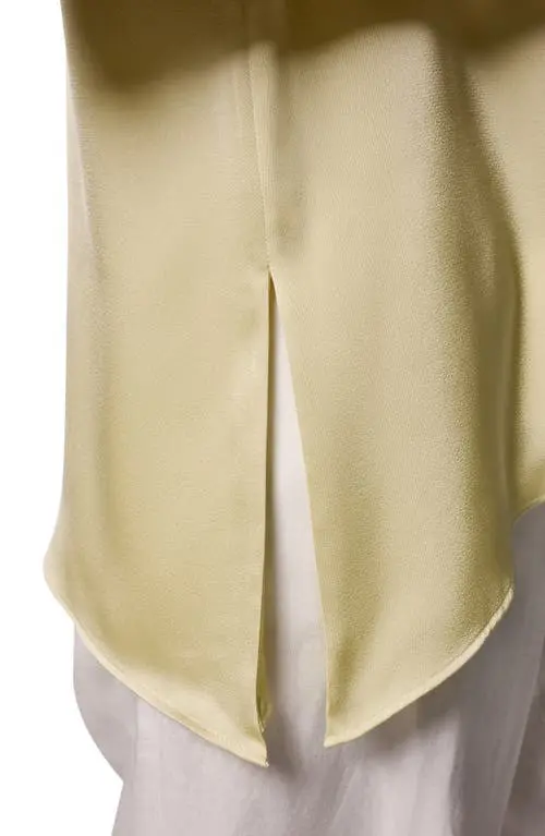 Donna Karan New York Beaded Asymmetric Sleeveless Satin Top