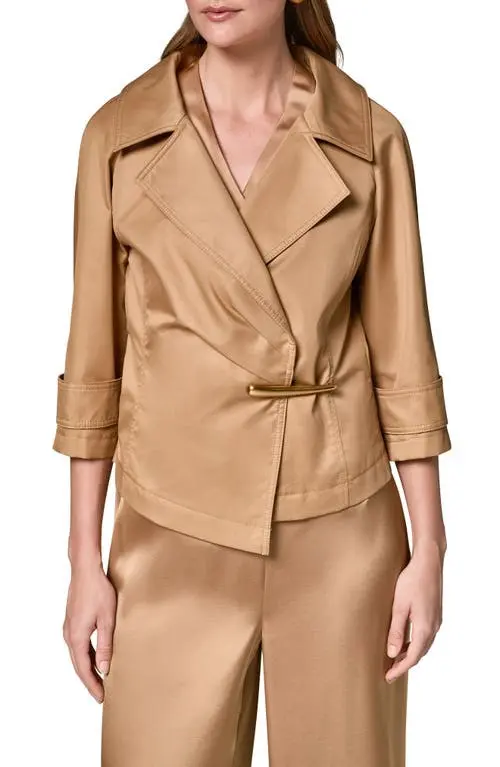 Donna Karan New York Bar Hardware Cotton Blend Jacket - Fawn