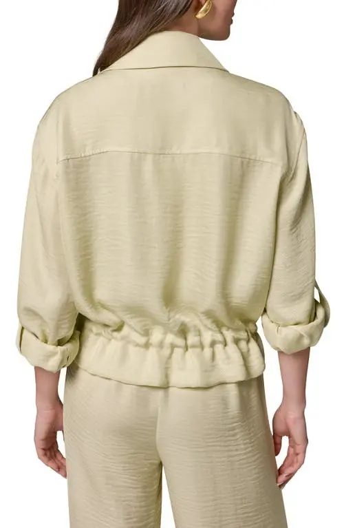 Donna Karan New York Roll-tab Sleeve Jacket With High-shine Snaps