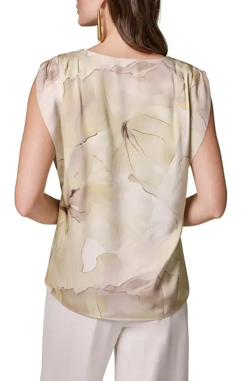 Donna Karan New York Print Cap Sleeve Top - Citrus Multi