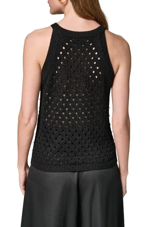Donna Karan New York Hotfix Cotton Blend Sweater Vest - Black