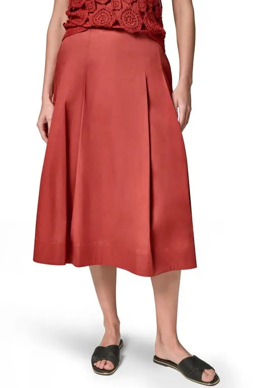 Donna Karan New York Pleated A-line Skirt - Sunbaked