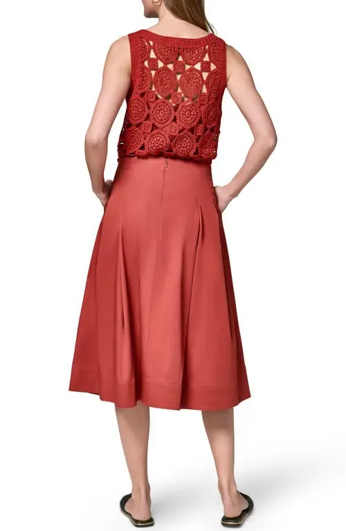 Donna Karan New York Pleated A-line Skirt