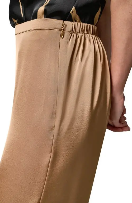 Donna Karan New York Wide Leg Satin Pants - Fawn