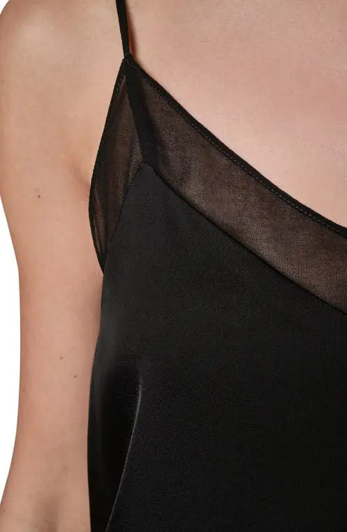 Donna Karan New York Mesh Trim Camisole - Black