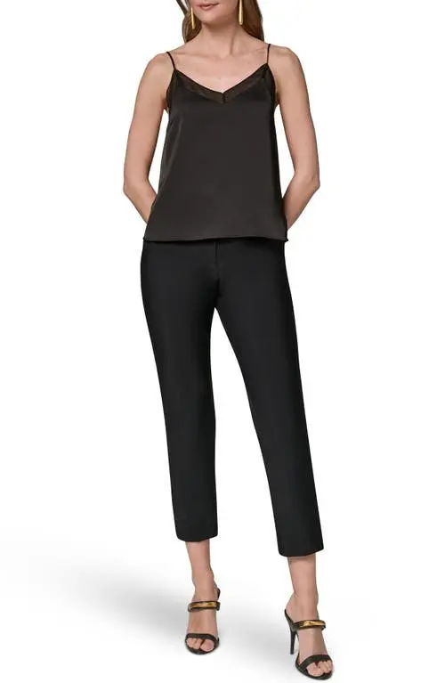 Donna Karan New York Mesh Trim Camisole - Black