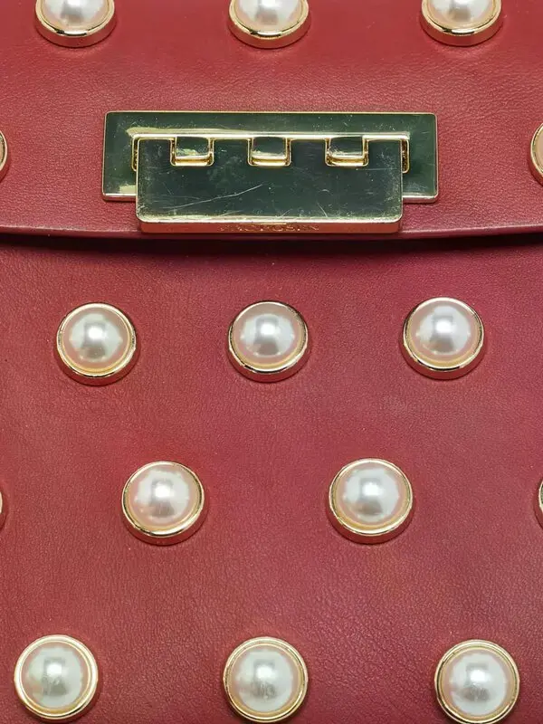 Zac Posen Pearl-embellished Leather Mini Tote Bag