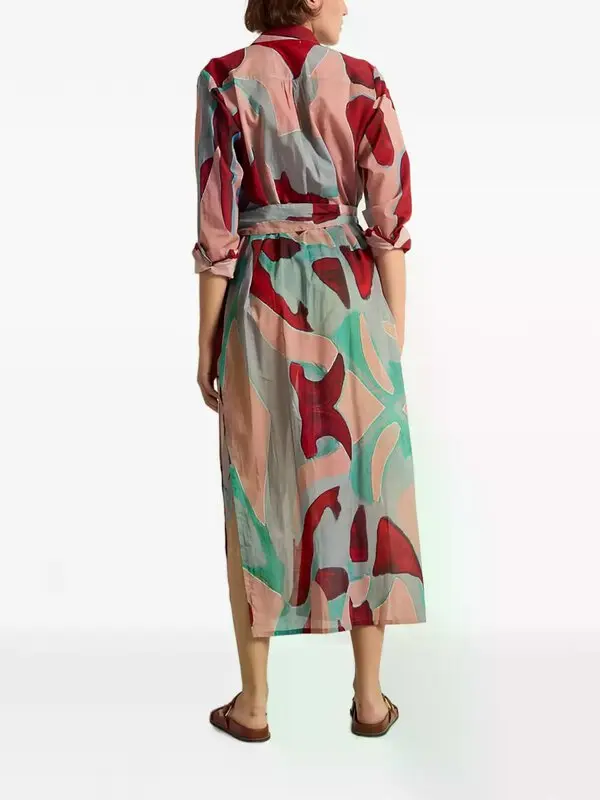 Mare Di Latte Midi Murando Abstract-print Shirt Dress