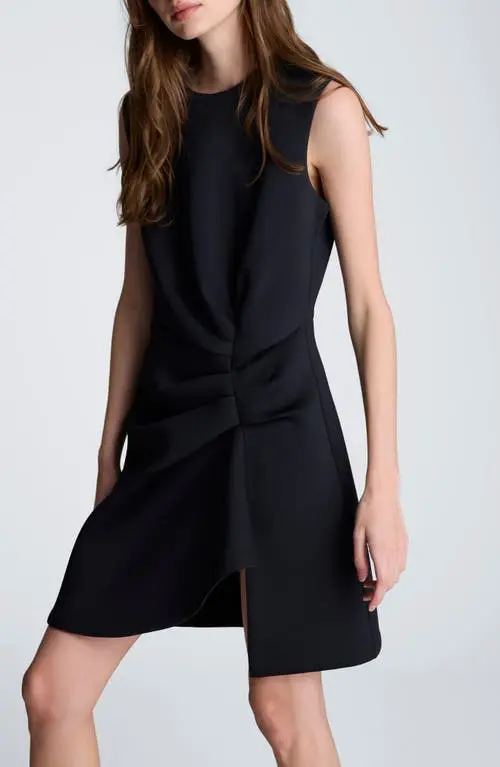 KENNETH COLE Drape Pleated Sleeveless Dress - Black