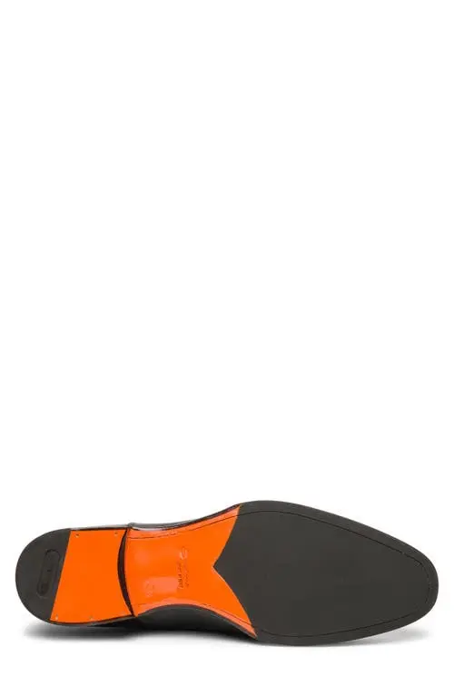 Santoni Burnished Calfskin Leather Lace-up Cap Toe Oxford