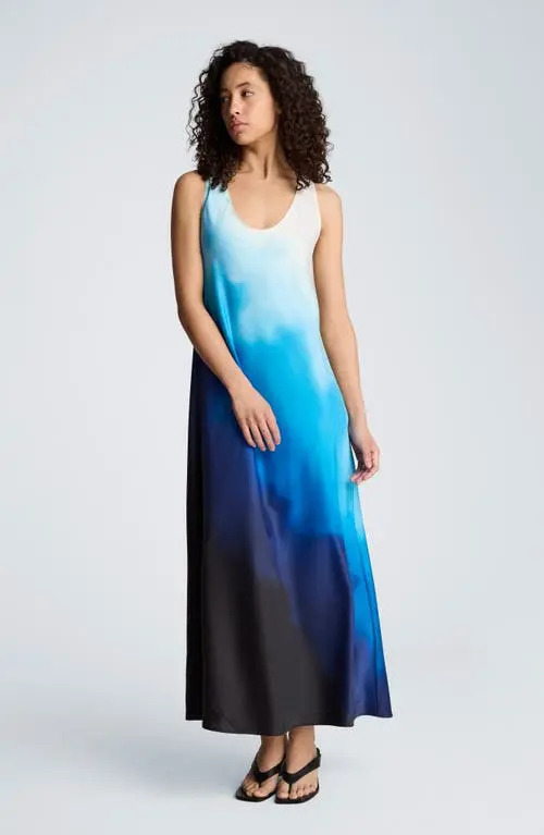 KENNETH COLE Sleeveless Maxi Dress With Colorblocking