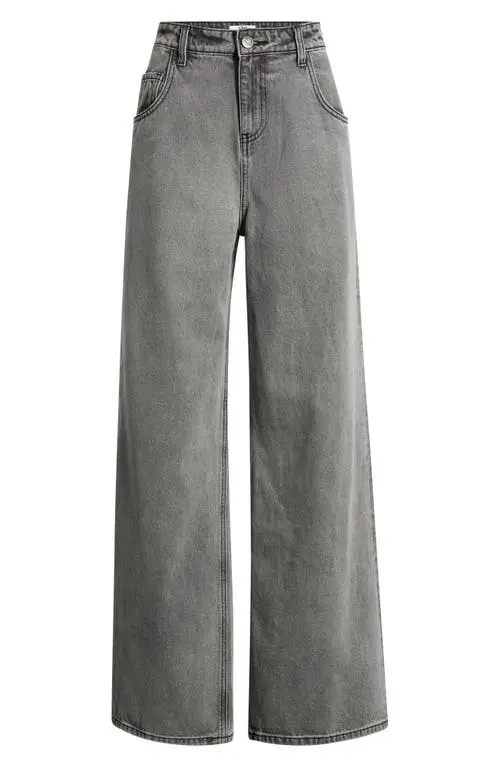 YMI Love Print Relaxed Superwide Leg Jeans
