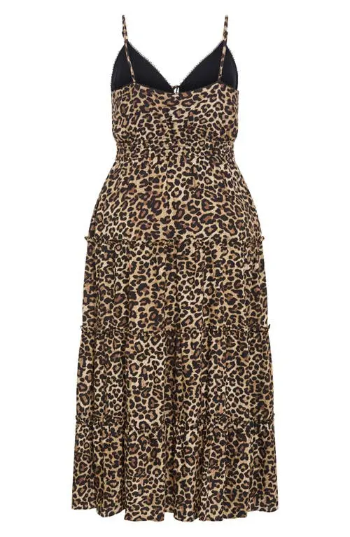 City Chic Amaya Print Tiered Maxi Dress