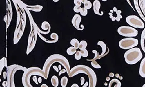 Foxcroft Margie Daisy Cotton Button-up Shirt - Black/multi
