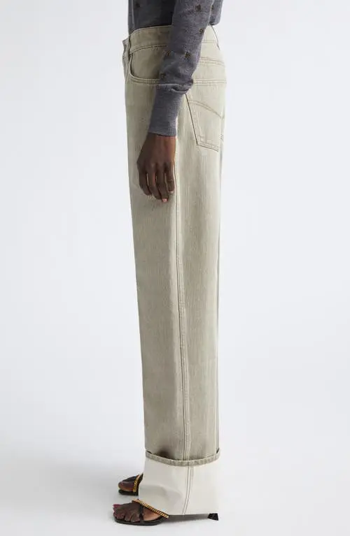 Stella McCartney Cuffed Straight Leg Jeans