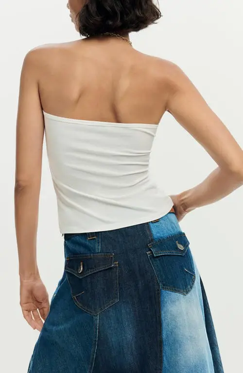 Desigual Graphic Tube Top With Embellishments