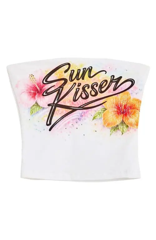Desigual Graphic Tube Top With Embellishments