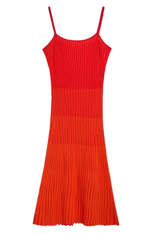 Desigual Rib Knit Spaghetti Strap Midi Dress