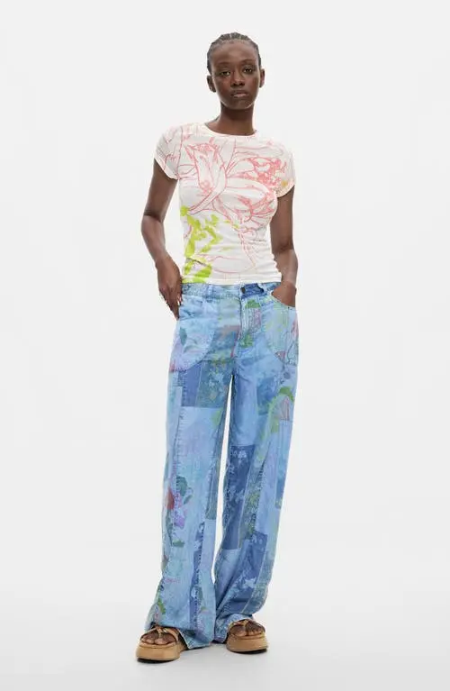 Desigual Floral Print Modal T-shirt