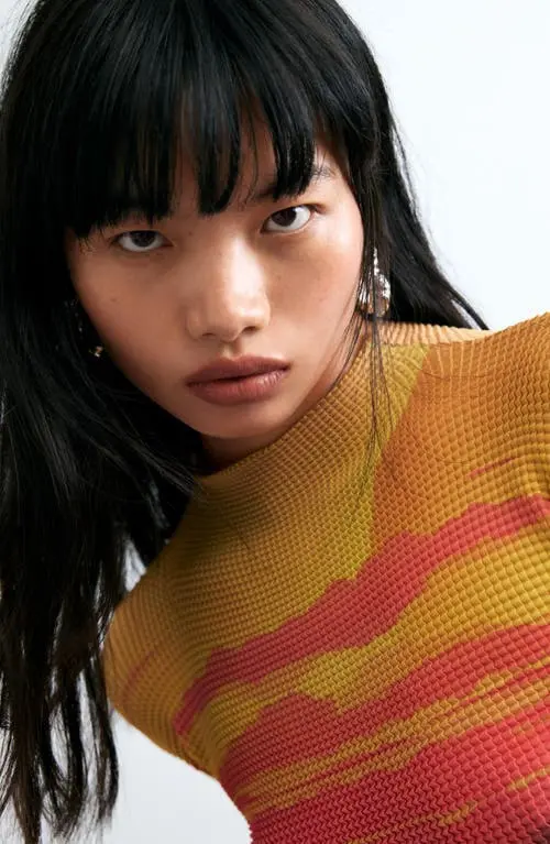 Desigual Sunset Grid Texture T-shirt