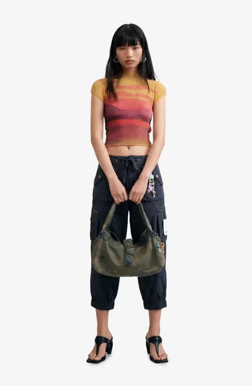 Desigual Sunset Grid Texture T-shirt