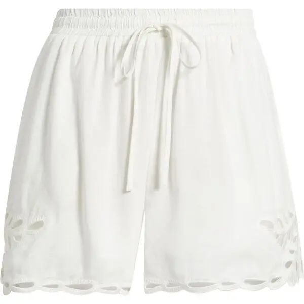 Deluc Comte Eyelet Detail Drawstring Shorts - Ecru