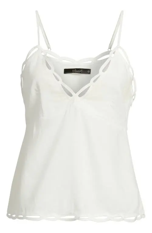 Deluc Embroidered Trim Camisole - Ecru