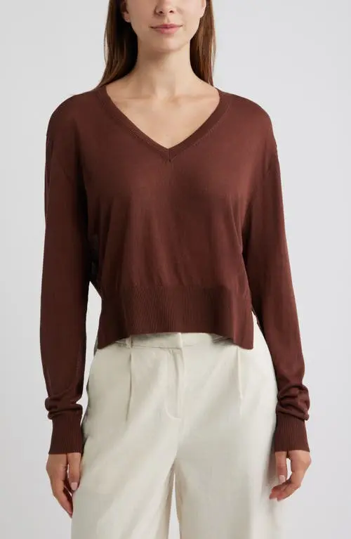 Deluc Granadella V-neck Sweater - Chocolate