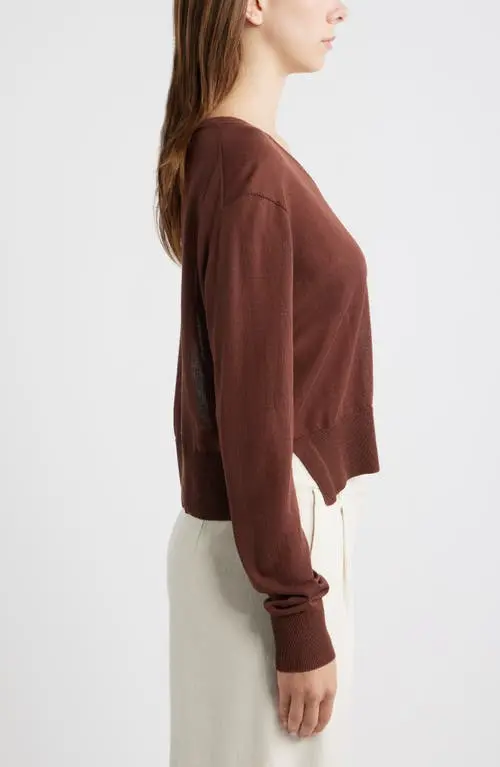Deluc Granadella V-neck Sweater - Chocolate