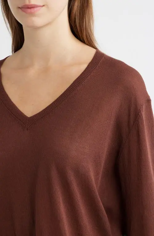 Deluc Granadella V-neck Sweater - Chocolate