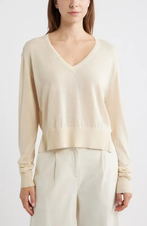 Deluc Granadella V-neck Sweater - Ecru
