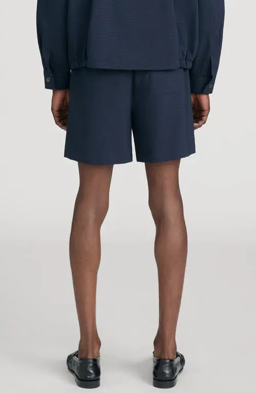 FRAME Seersucker Drawstring Shorts