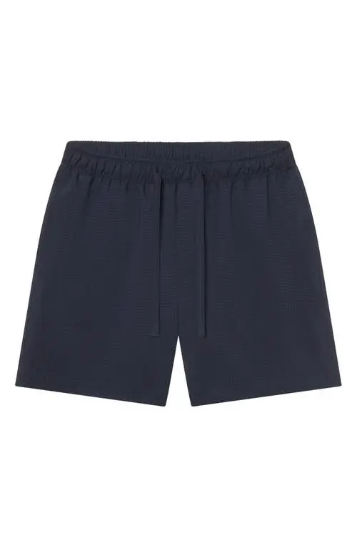 FRAME Seersucker Drawstring Shorts