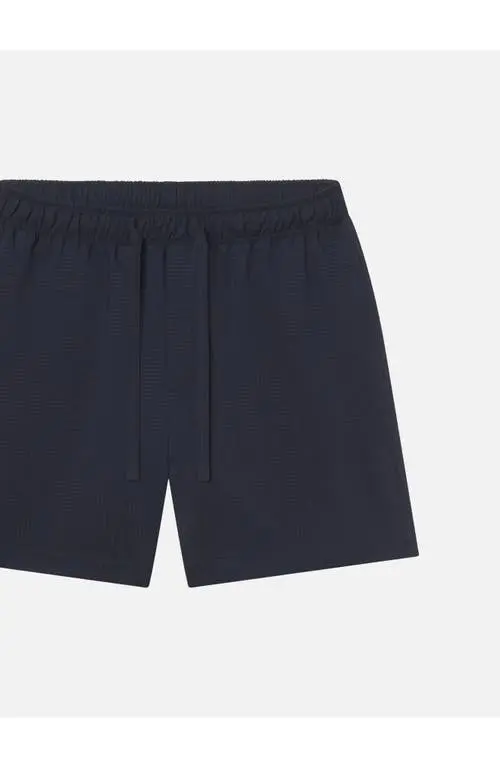 FRAME Seersucker Drawstring Shorts
