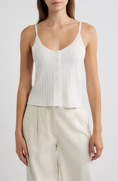 Deluc Vieste Rib Knit Camisole - Ecru